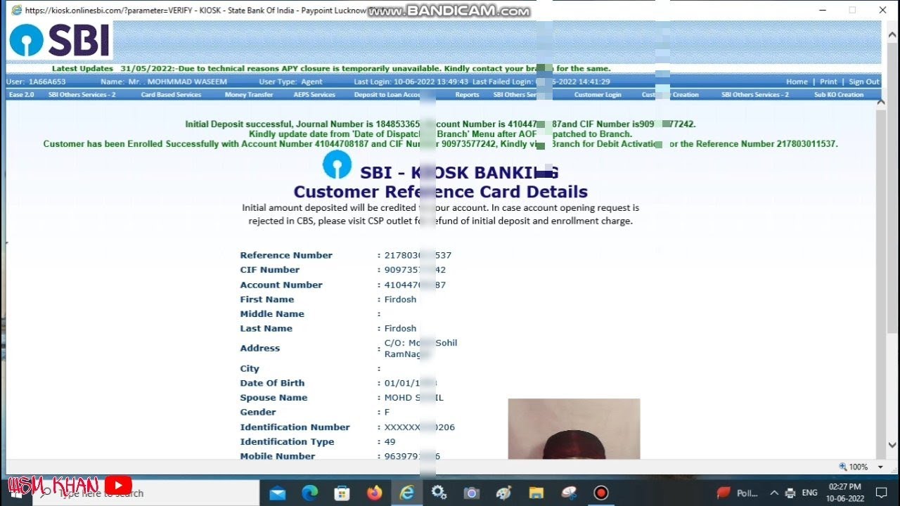 Instant Account Sbi Csp Kaise Khole | Instant Account Opening Training ...