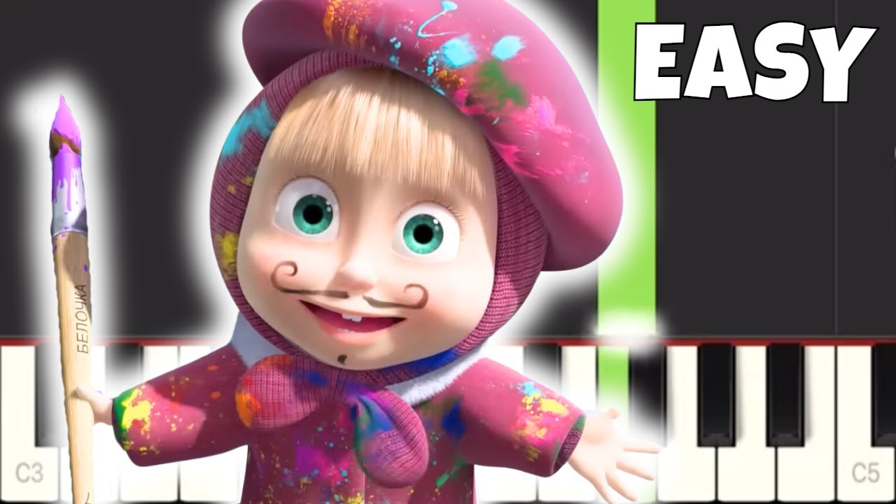 Masha and the Bear - Young Artist Of The Year - EASY Piano Tutorial ...
