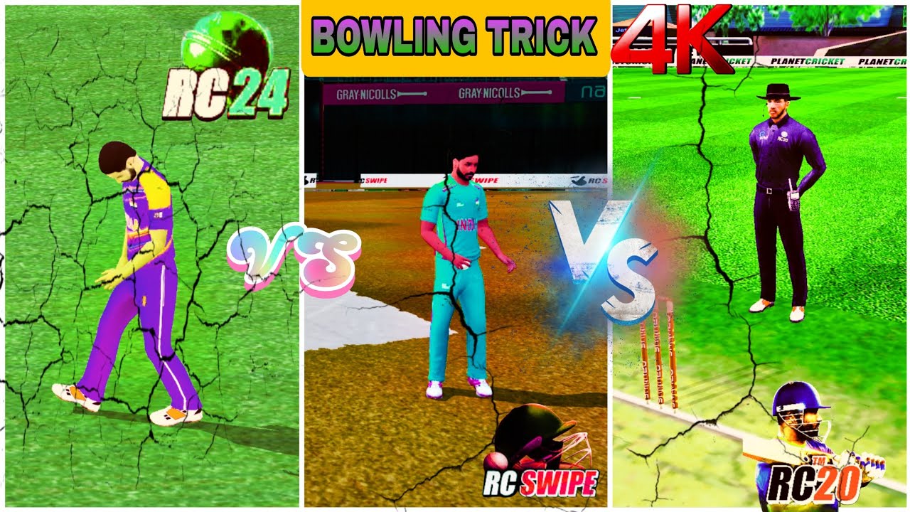 REAL CRICKET SWIPE BOWLING TRICK REAL CRICKET 20 VS RC24 BOWLING TRICK ...