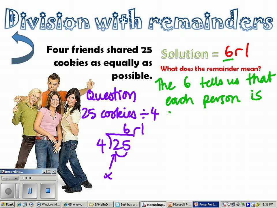 Fraction remainder - YouTube