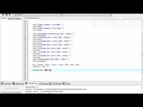 C programming Prelim Grade - If else statements - YouTube