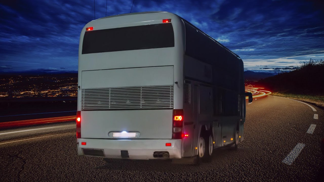 White Noise Night Bus Interior Ambience Sound - 10 Hours - YouTube