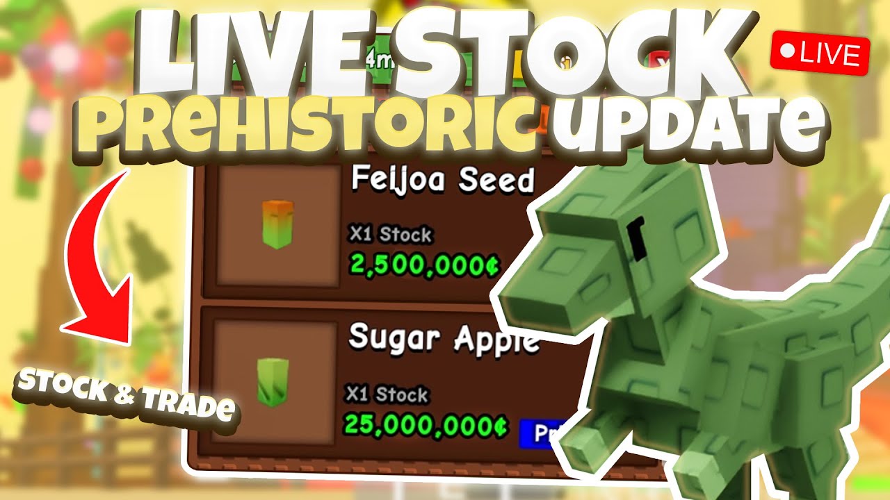 🔴LIVE GROW A GARDEN STOCK 24/7 | SEEDS, EGGS AND TRADE PREHISTORIC ...