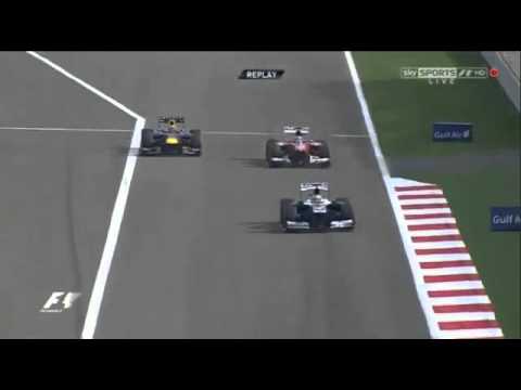 F1 Bahrain GP 2013 - Mark Webber Overtakes Alonso - Replay