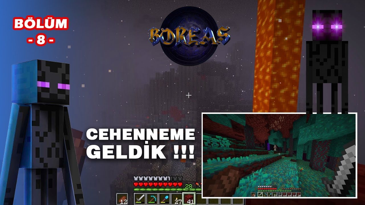 NETHERE YOLCULUK / ENDERMANLERLE BAŞIMIZ BELADA MİNECRAFT 1.20.4 #8 ...