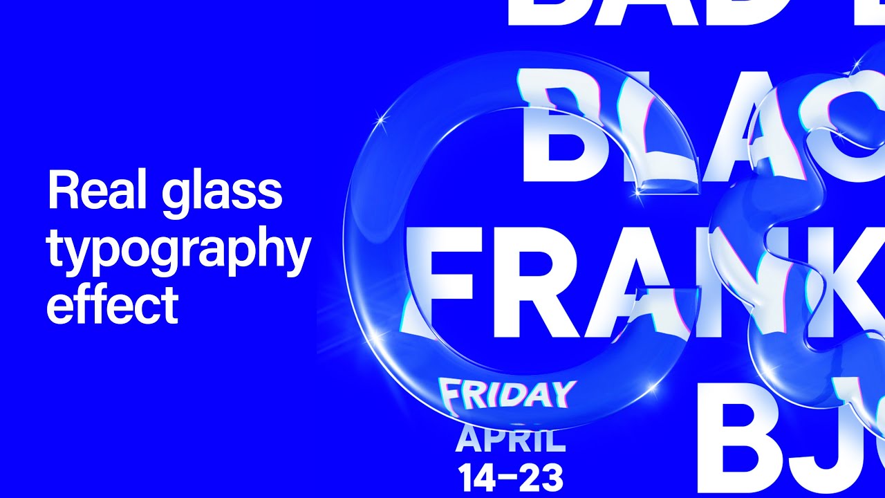 Create real glass typography effect in Photoshop and Illustrator - YouTube