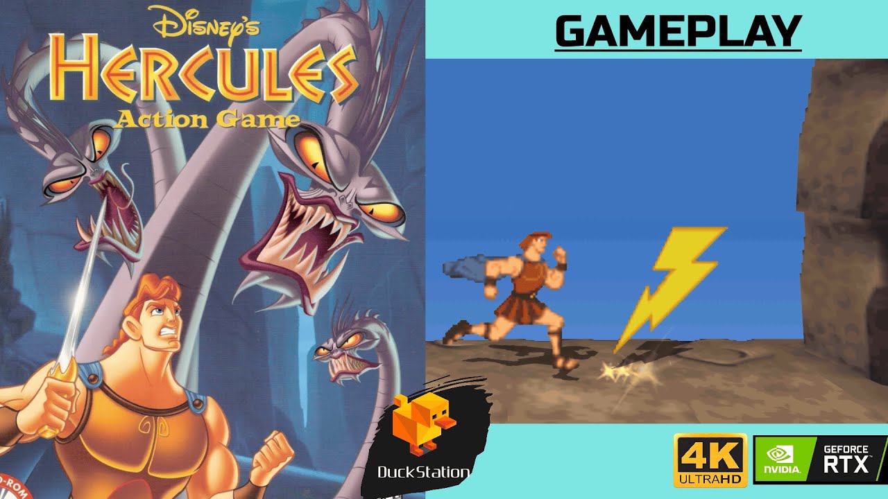 Hercules Action Game - Gameplay PS1 4K (Duckstation) 2024 - YouTube