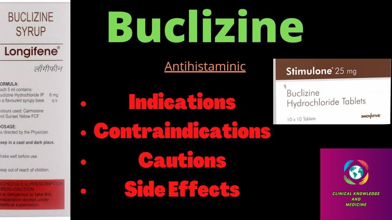 Buclizine 25mg (Antihistamine & Anticholinergic) - Uses ...