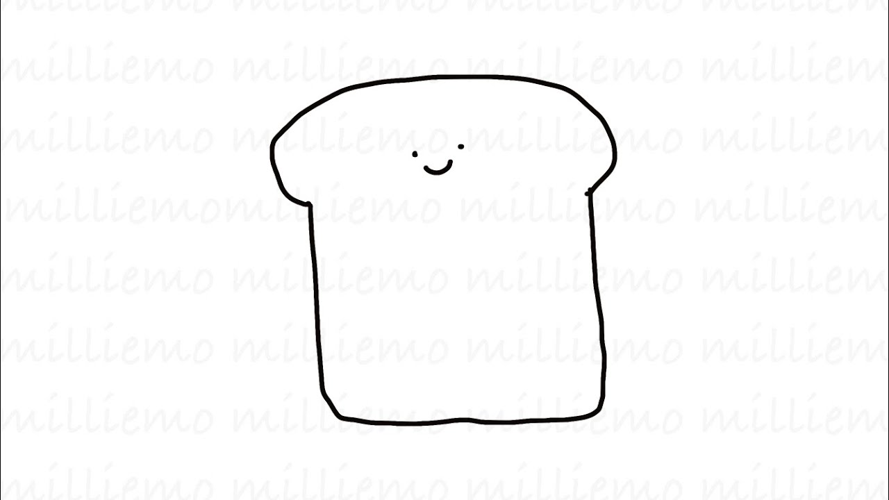 How to draw a cute toast - YouTube