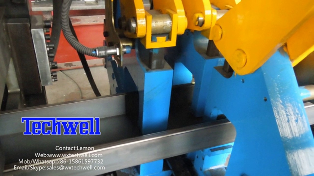 C purlin Roll Forming Machine with Hydraulic Punching and Post Cutting ...