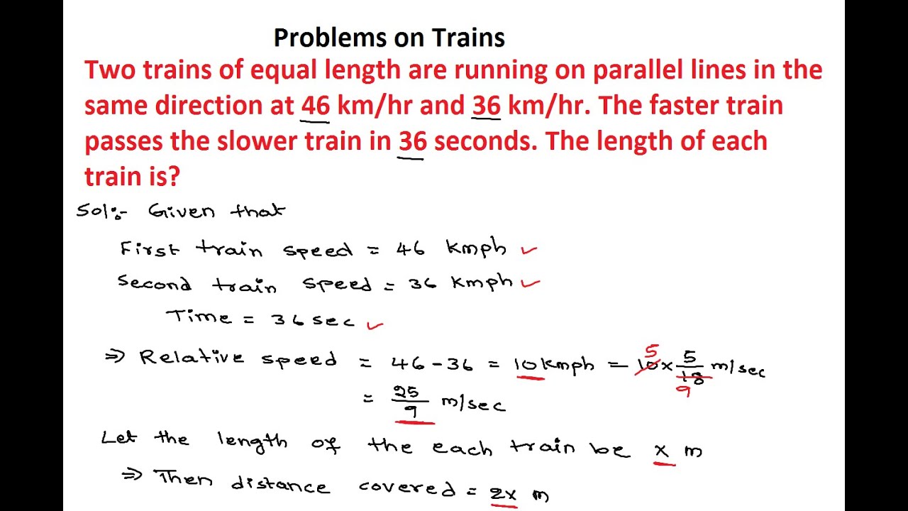 Problems on Trains 7 | Numerical Ability-Problems on Trains ...