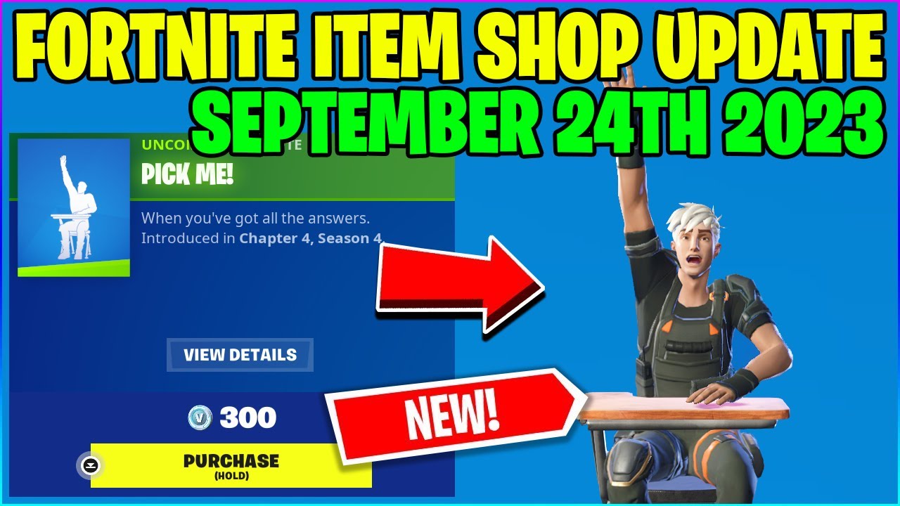 Fortnite Item Shop *NEW* PICK ME EMOTE! [September 24th, 2023 ...