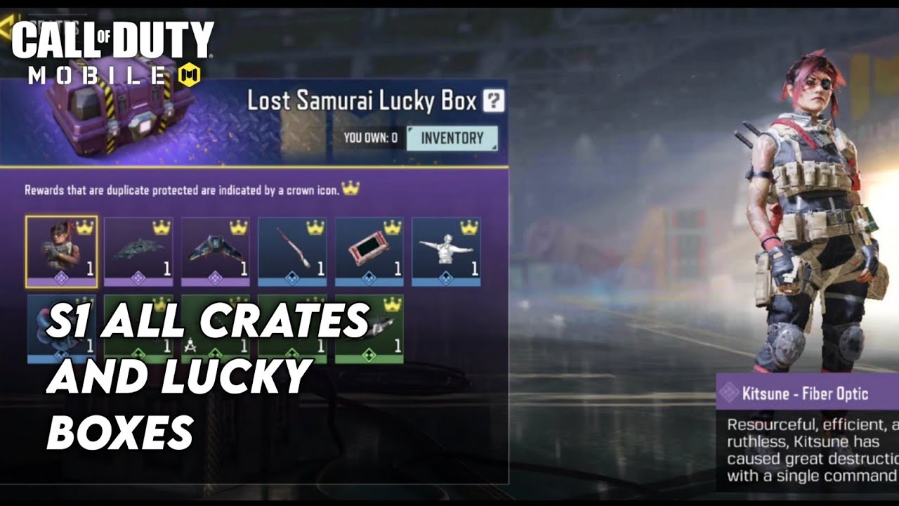 CODM SEASON 1 ALL LUCKY BOXES & CRATES WITH ODDS LEAKS 2023 COD MOBILE ...