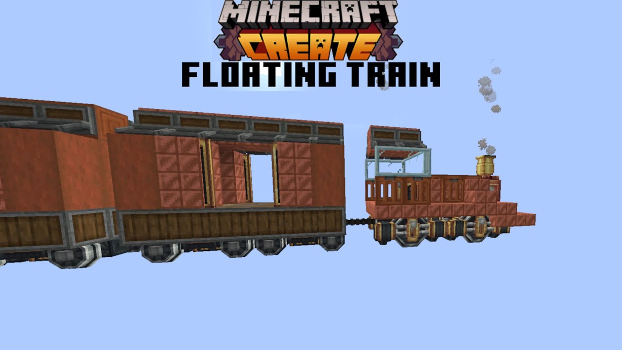 Making floating trains in Minecraft Create Mod (no aeronautics or ...