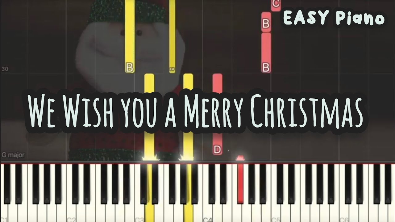 We Wish You a Merry Christmas (Easy Piano, Piano Tutorial) Sheet - YouTube