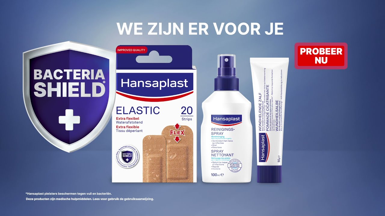 Hansaplast Bacteria Shield NL - YouTube
