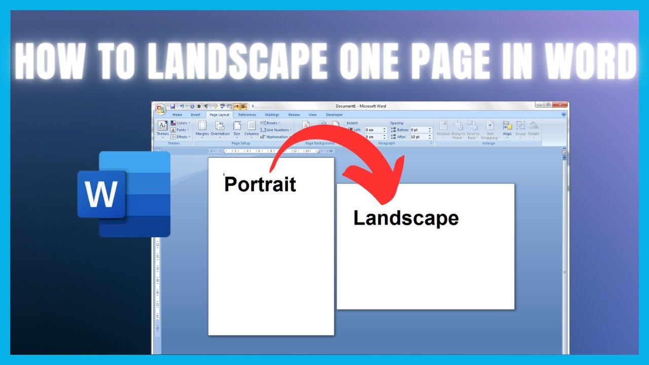 How To Landscape One Page Into Word - Step-By-Step 2024 - YouTube
