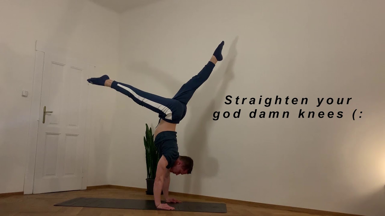 Scissor Kick Up to Straight Handstand - YouTube