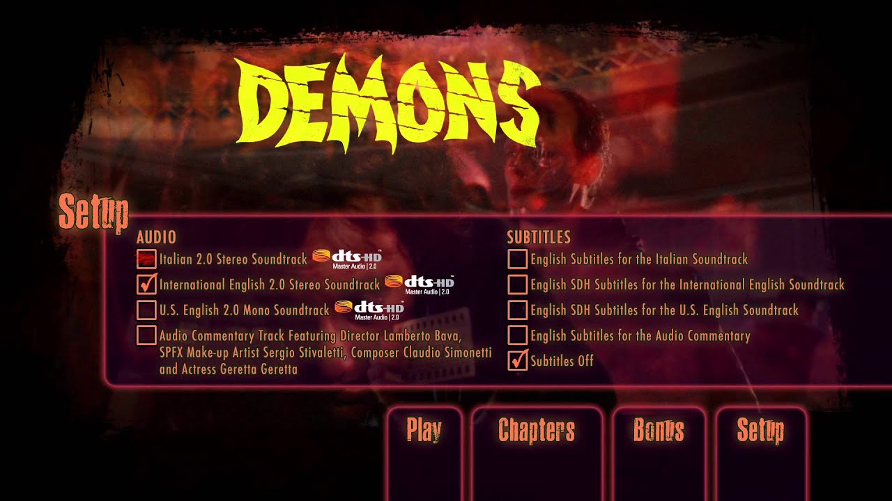 Menu Design Package: DEMONS (Blu-ray) - YouTube