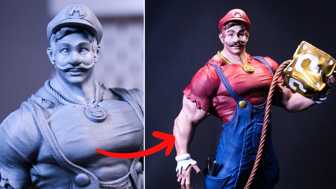 I Made Super Ripped Mario! | 3D Print Statue - YouTube