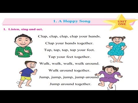 Standard 1| English Poem 1| Recitation| A Happy Song| - YouTube
