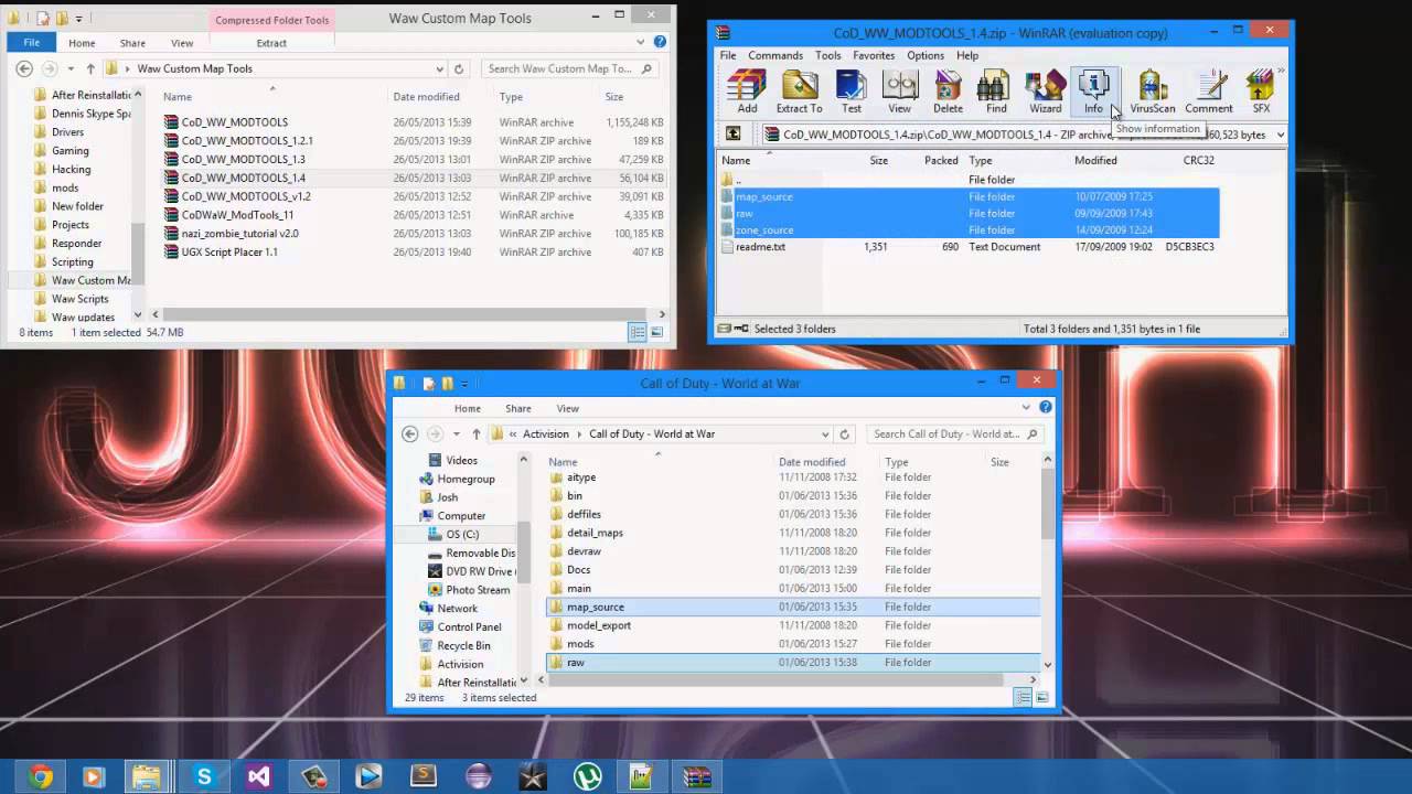 [TUT] WaW Custom Zombie Mapping; Ep1; Setting Up Mod Tools - YouTube