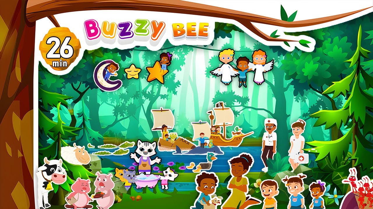 A-TISKET, A-TASKET + MORE NURSERY RHYMES | BUZZY BEE | NURSERY RHYMES ...