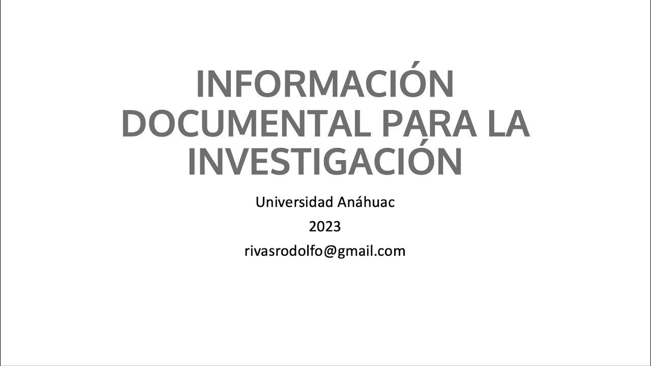 2023, I. Manejo y uso de información documental PICO, PECO y PIES - YouTube