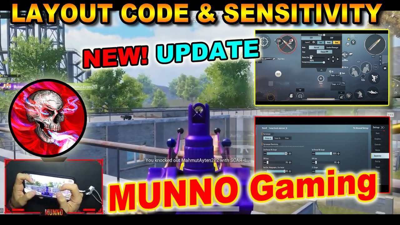 New! MUNNO Gaming Sensitivity & Control Code PUBG Mobile 1.7 - YouTube