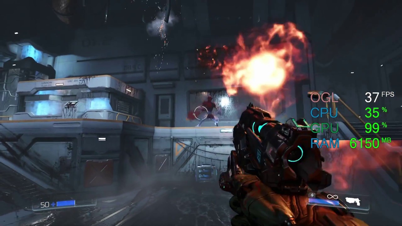 GeForce GT 1030 -- Intel Core i3-8100 -- DOOM FPS Test - YouTube