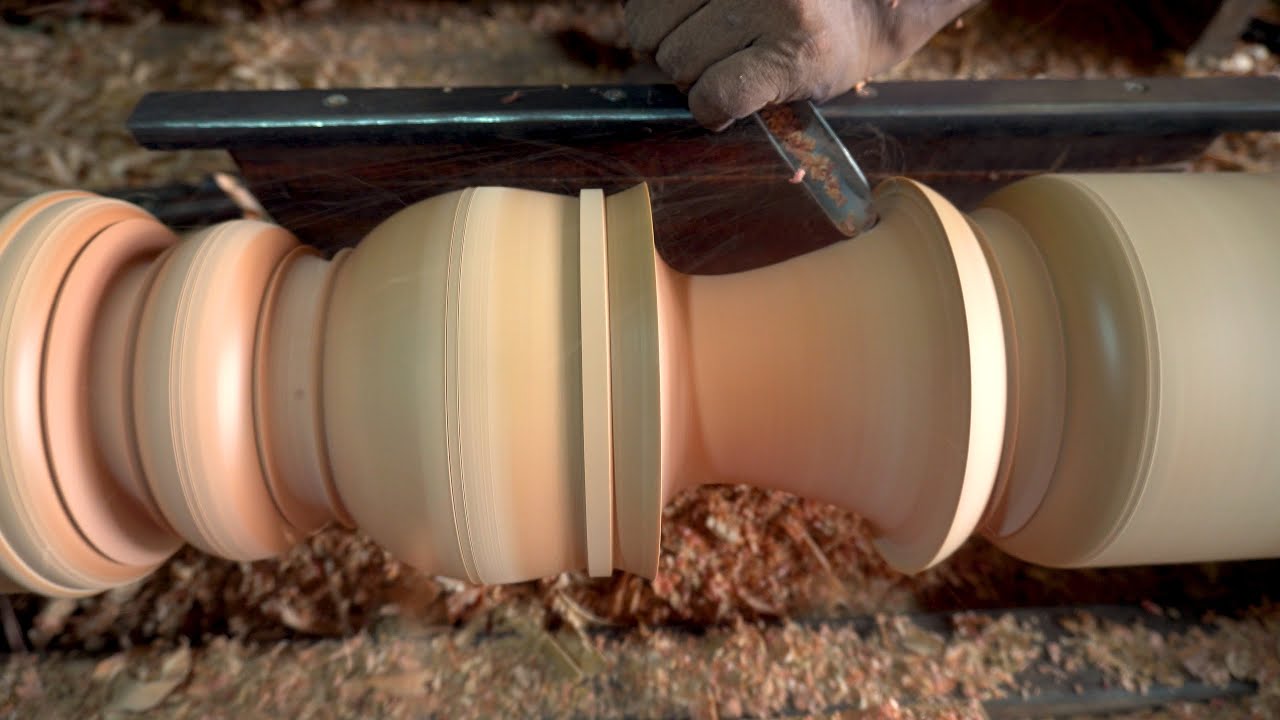 Easy Wood Turning Lathe Projects 01 : The Basic royal Dining Table Leg ...