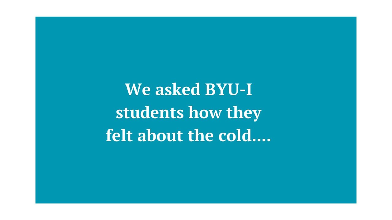 Vox Pop - How does the cold make you feel? - YouTube