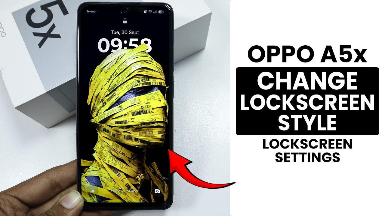 How to Change Lockscreen Style in Oppo A5x - Lockscreen Setting - YouTube