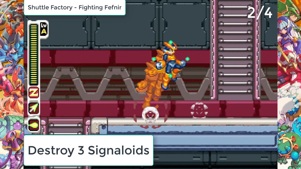 Megaman Zero 2 (Legacy Collection) - All Cyber Elves in Shuttle Factory ...