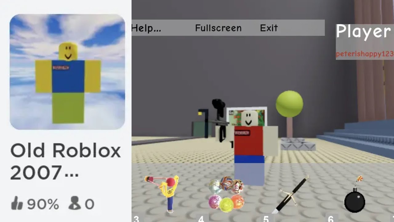Playing a game based on the old times in Roblox 2007 (GAME LINK IN ...