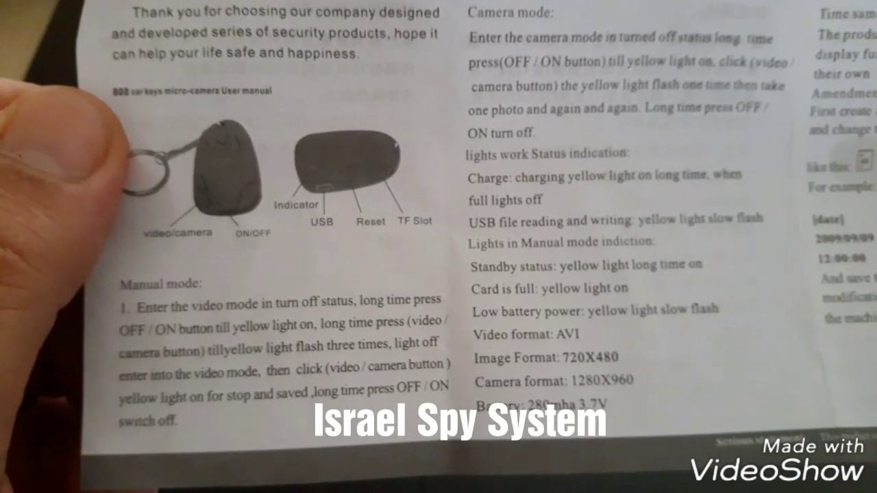Spy Chain Camera - Israel Spy System - YouTube