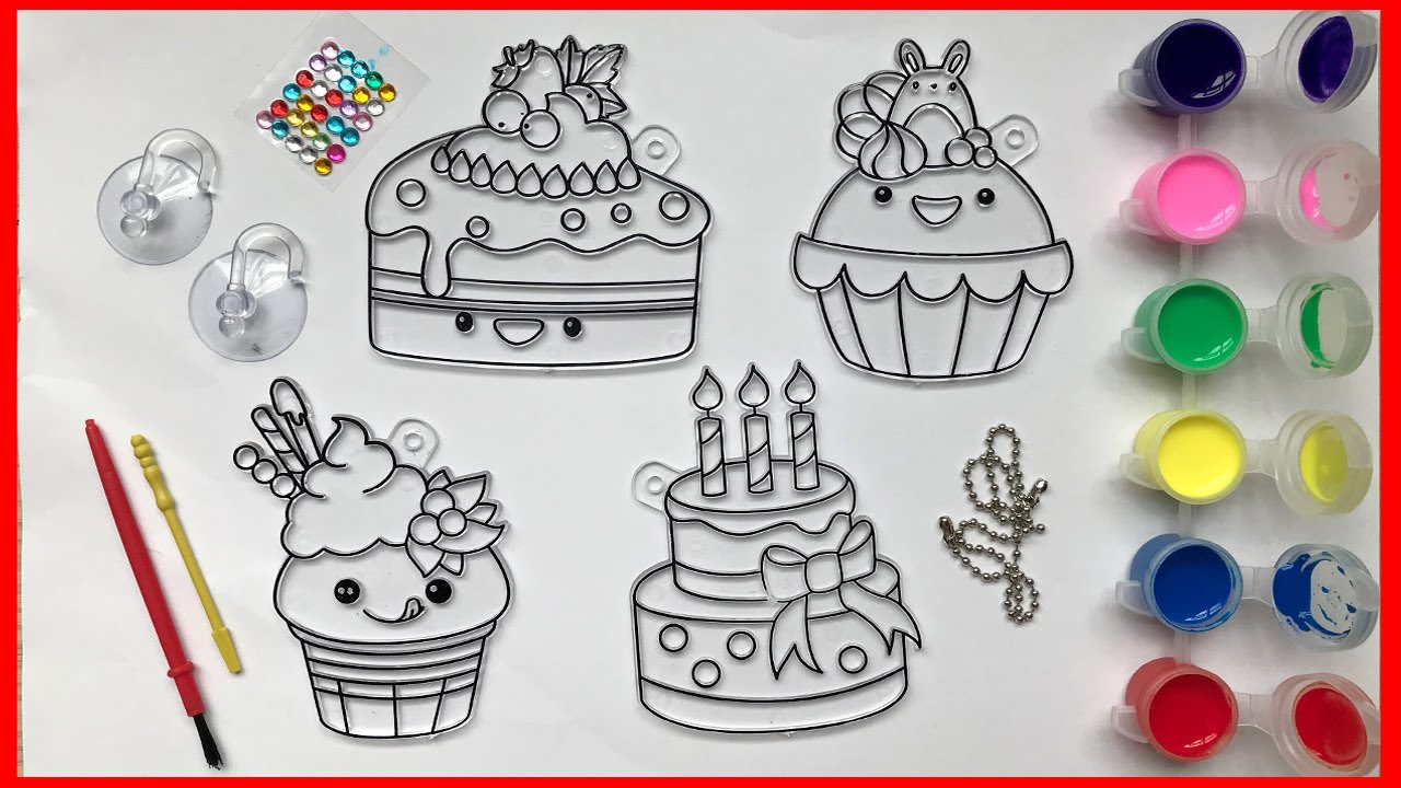 Làm móc khóa hàn quốc hình kem và bánh ngọt - Keychain handmade so cute ...