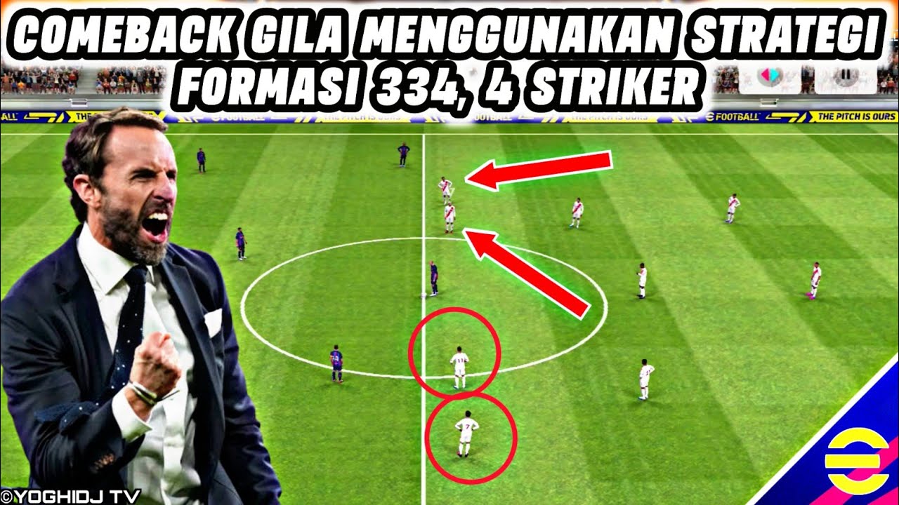 4 CF COMEBACK PALING GILA DENGAN STRATEGI FORMASI 334 EFOOTBALL 2023 ...