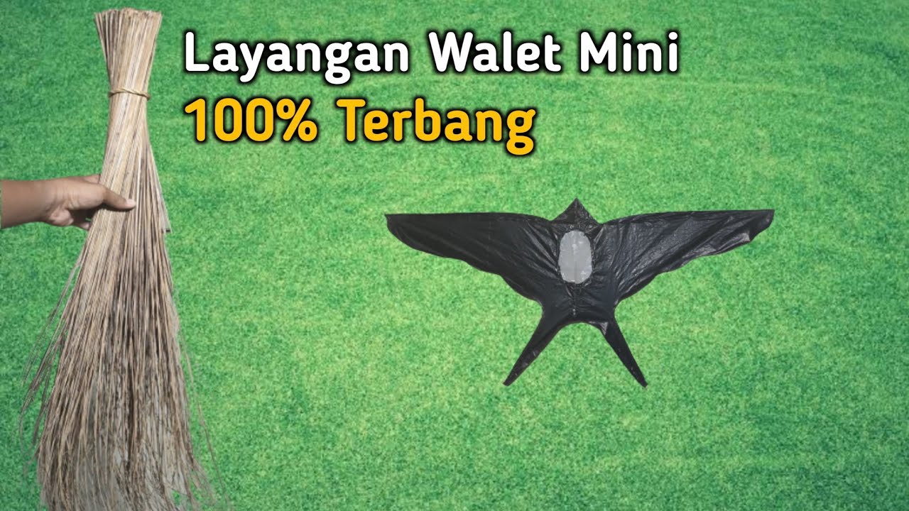 bikin layangan walet mini sapu lidi kelapa - YouTube