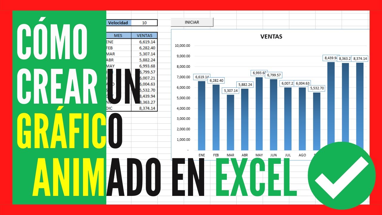Cómo crear un GRAFICO DE COLUMNAS ANIMADO en Excel con MACROS - YouTube