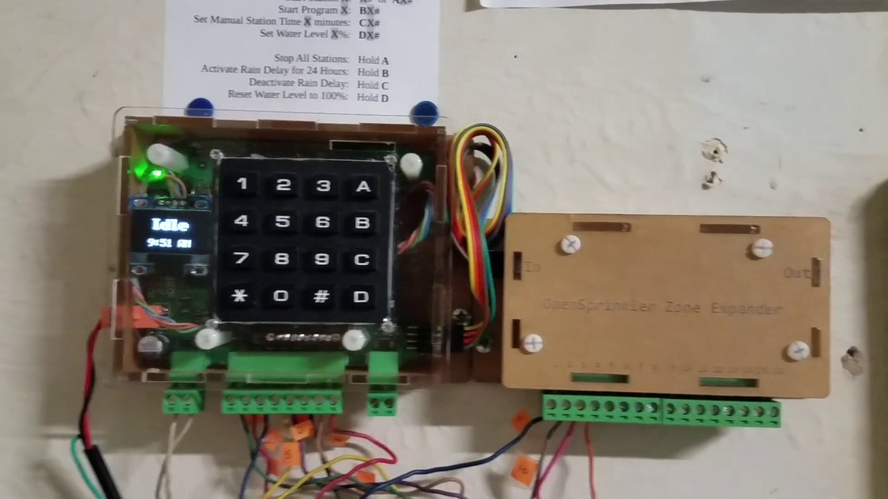 Open Sprinkler Pi System with Keypad, Buzzer, and SSD1306 Display ...