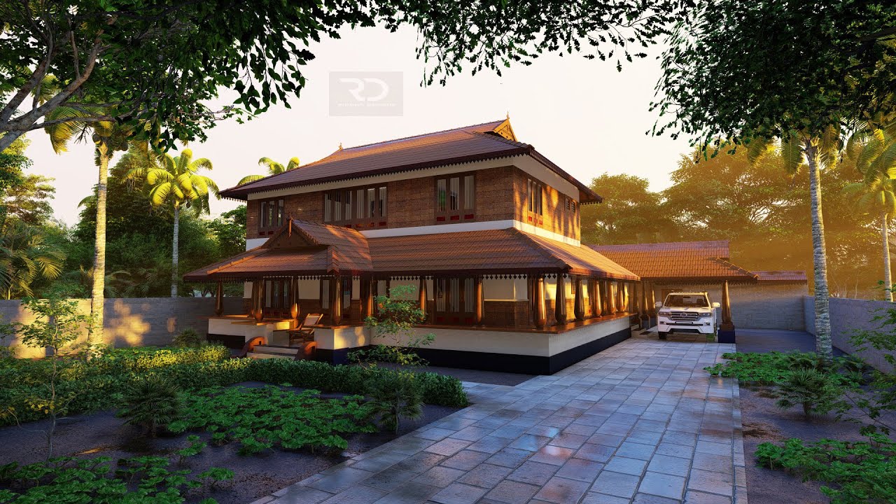 Swimming Pool നാലുകെട്ട്‌ | Nalukettu | Home Tour | Lumion Animation ...