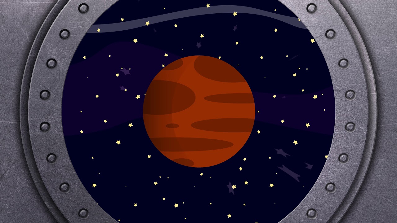 View on Planet Mars From a Spaceship Window Getting Close - Royalty ...