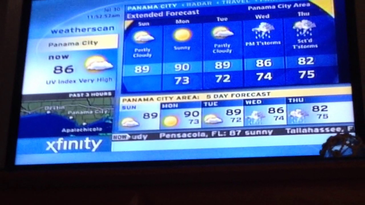Weatherscan in Panama City, FL (July 30, 2017, 11:51 AM) - YouTube