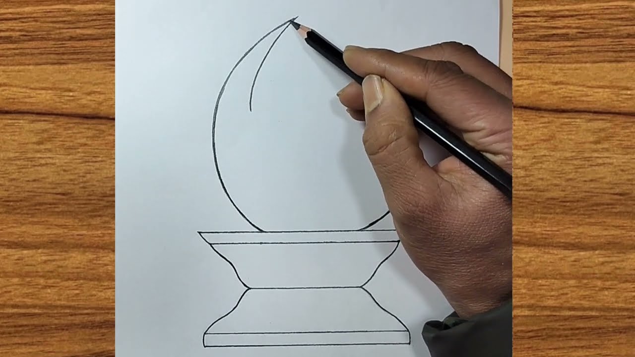 How to Draw Shivling with Moon | Easy Drawing for Shivratri | Shivling ...