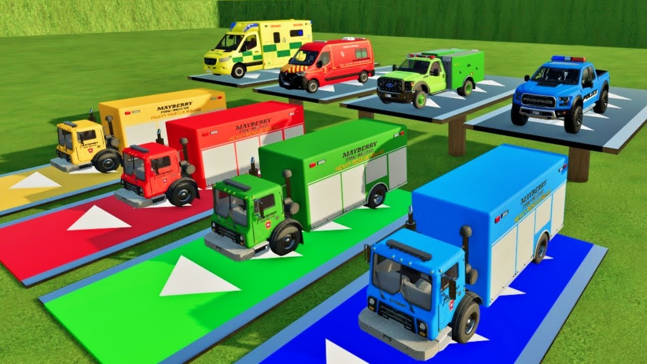 TRANSPORTING FIRE DEPARTMENT, POLICE CARS, AMBULANCE & RESCUE VEHICLES ...