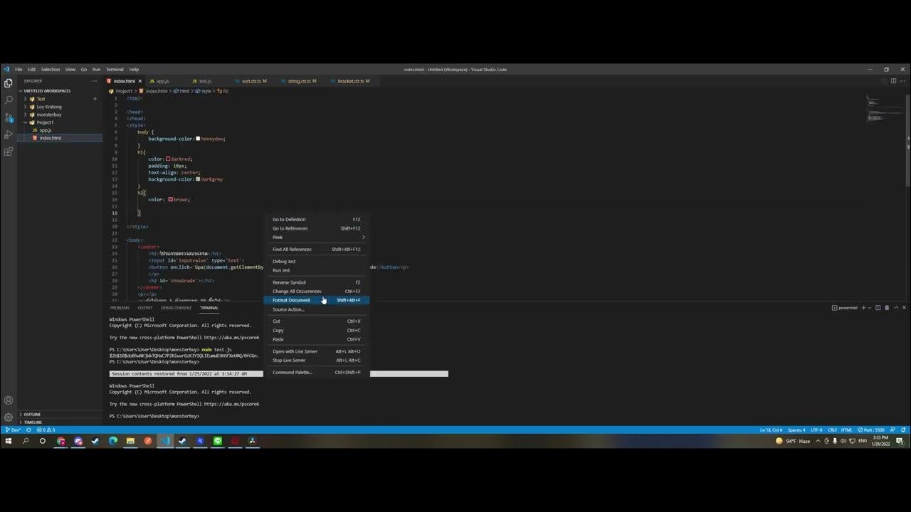 ส่ง(ฺBorntodev) JavaScript Project แอปคำนวณเกรด - YouTube