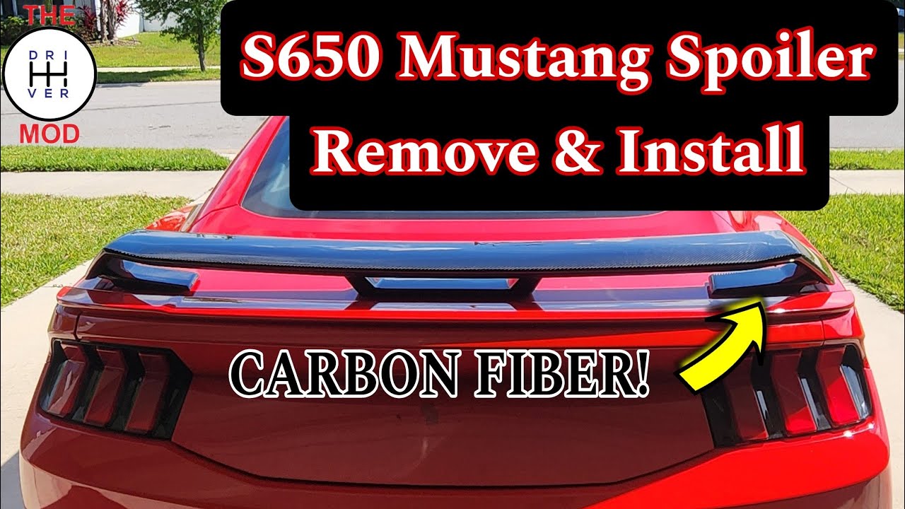 S650 Mustang ANY Spoiler Remove & Install HOW TO // Carbon Fiber ...