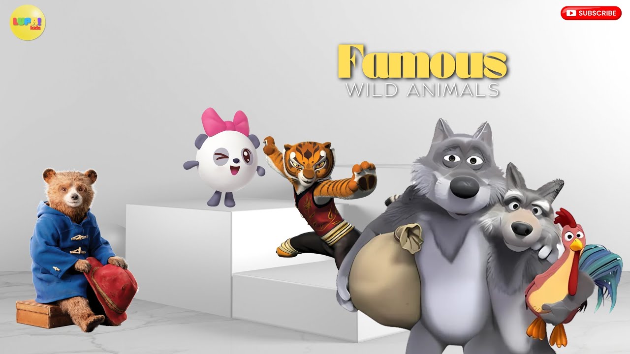 Famous Wild Animals for Kids I Learn Cartoon Animals I Episode 4 - YouTube