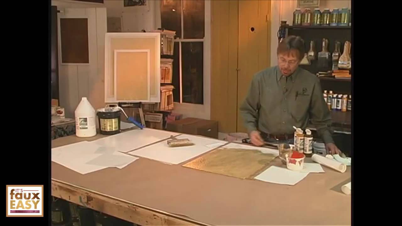 Gary Lord faux finish: Crewel Embroidered Linen - YouTube